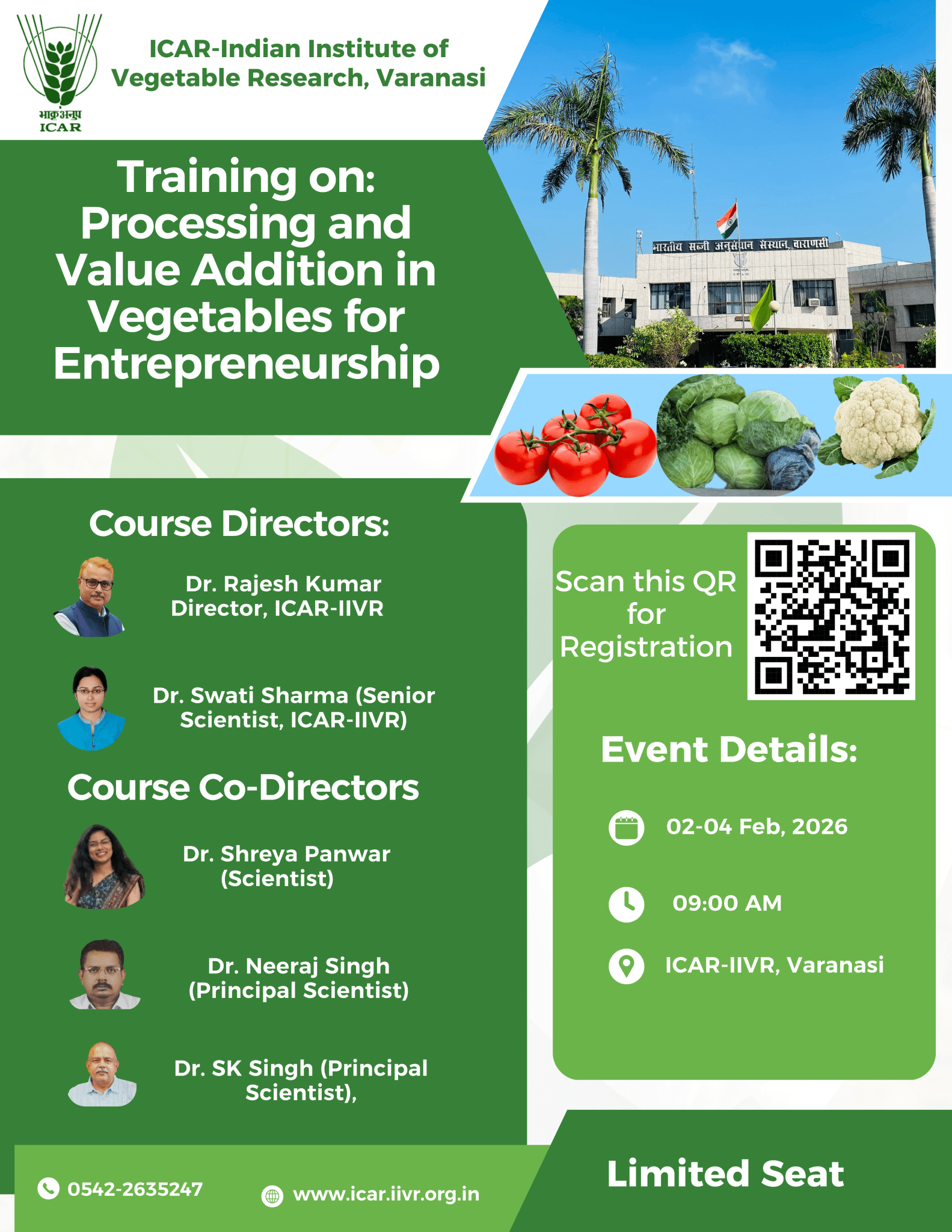 Training on Processing and Value 2-4 Feb 2026 – ICAR-IIVR | Indian ...